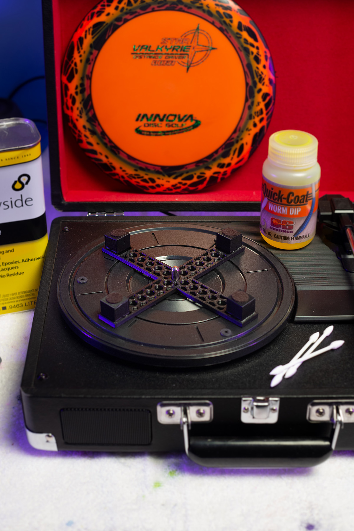 Dave’s Spin Dye Jig Rig - Discs Dyed by Dave